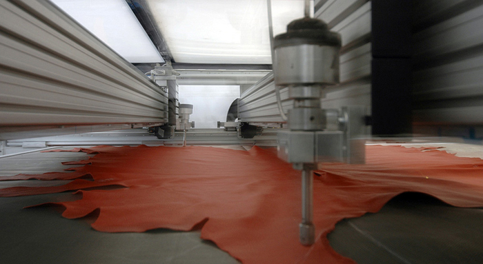 Managing the cutting process of leather.